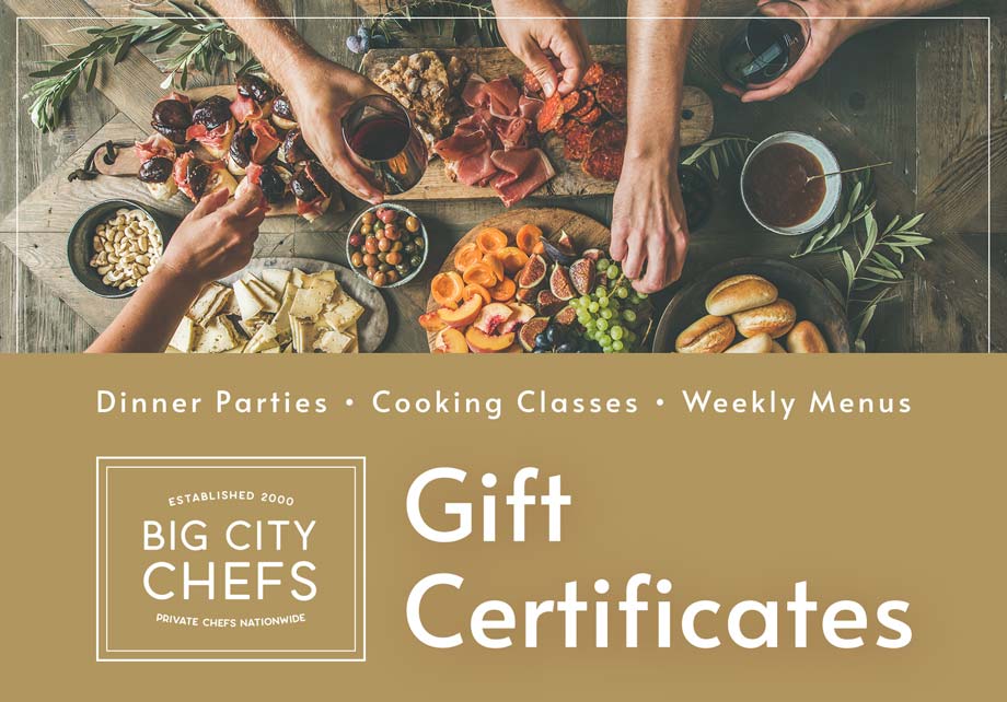 Gifts - Dinner Party, Cooking Class, Weekly Menus